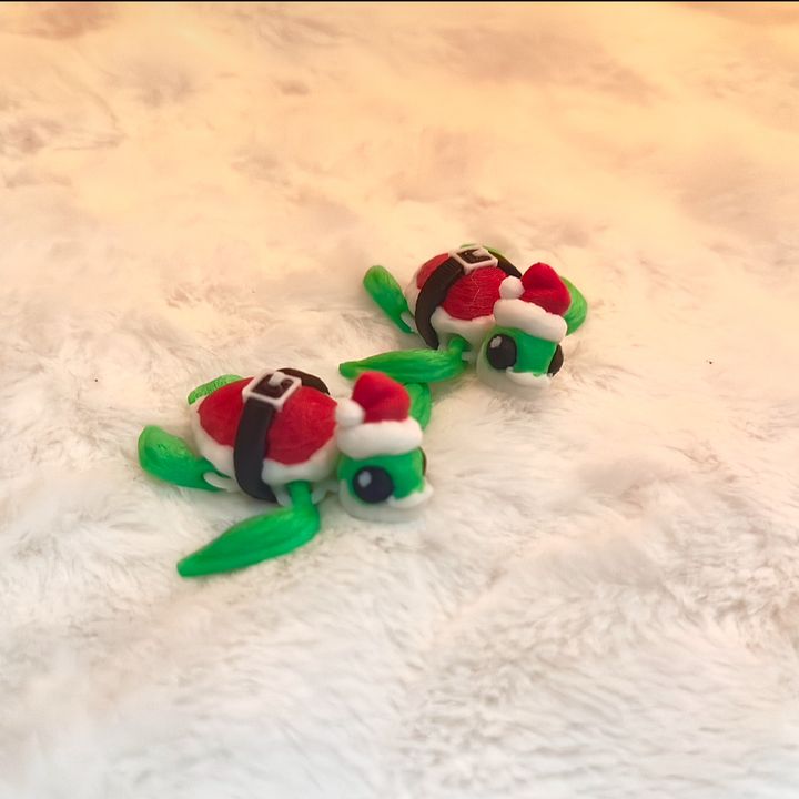 3D Print of "Santaurtle" Santa Turtle by michaelahorton