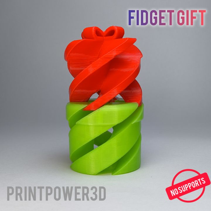 3D Printable Spiral christmas helix toy / fidget 2 by Alan Germanier