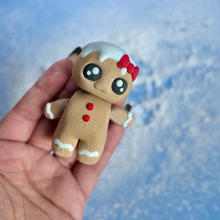 3D Printable Flexi Gingerbread Buddies by SugarPaws3D
