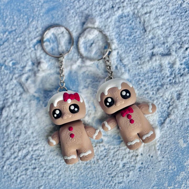 3D Printable Flexi Gingerbread Buddies by SugarPaws3D