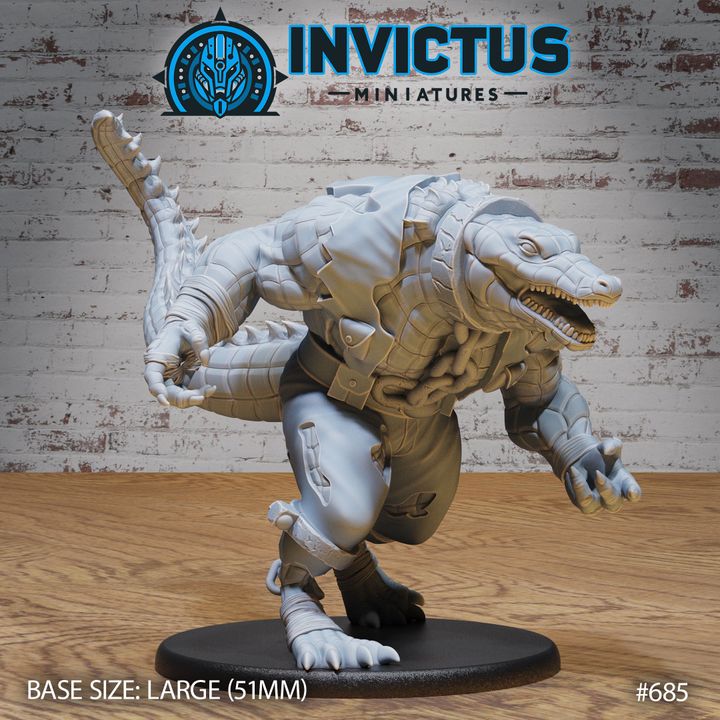 3D Printable Alligator Mutant Set / Space Crocodile Warrior / Star ...