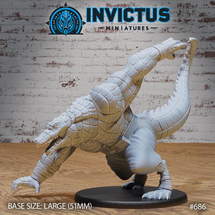 3D Printable Alligator Mutant Set / Space Crocodile Warrior / Star ...