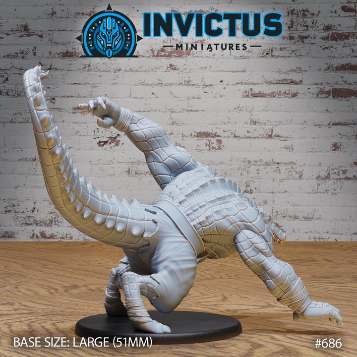 3D Printable Alligator Mutant Set / Space Crocodile Warrior / Star ...