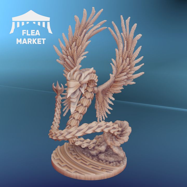 3D Printable Inevitable Couatl by Flea Market