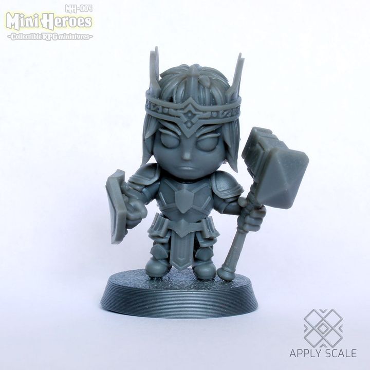 3D Printable Mini Heroes - Collectible RPG Miniatures (Paladin, Chibi ...