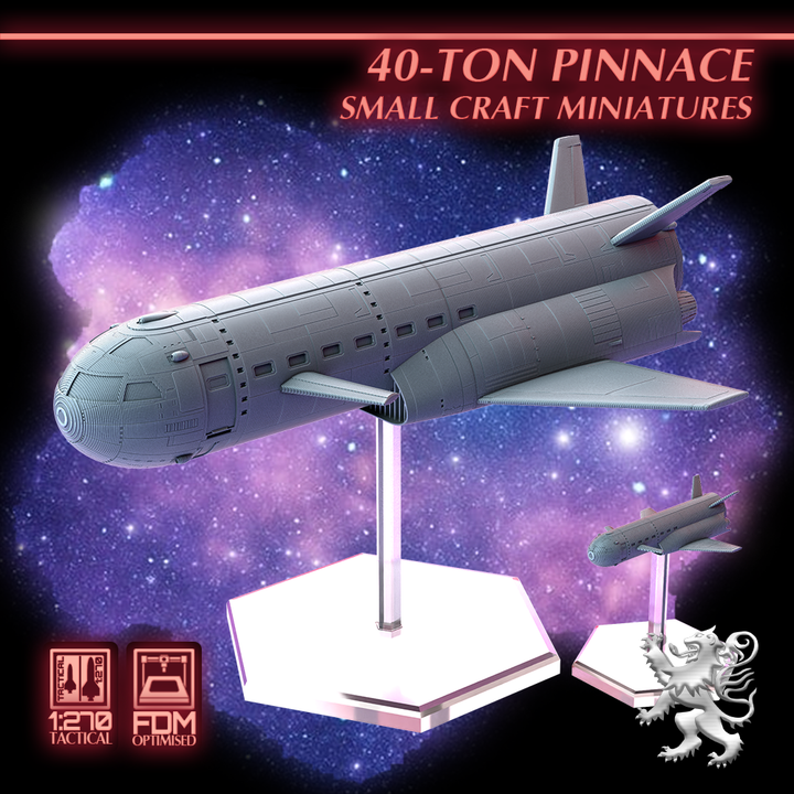 3D Printable 40-Ton Pinnace Traveller Miniatures by 2nd Dynasty