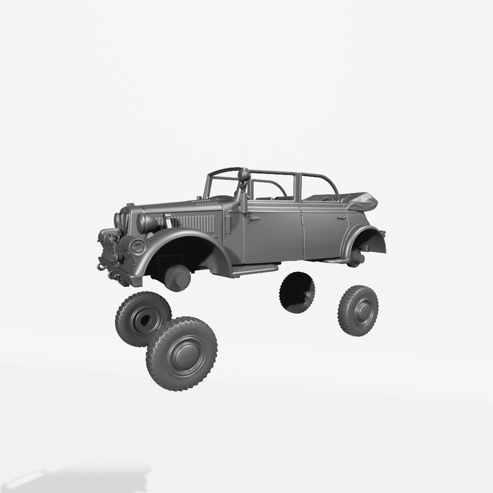 3D Printable Horch 901/40 (Kfz.21) (Rommel car) (Germany, WW2) by Wargame3d