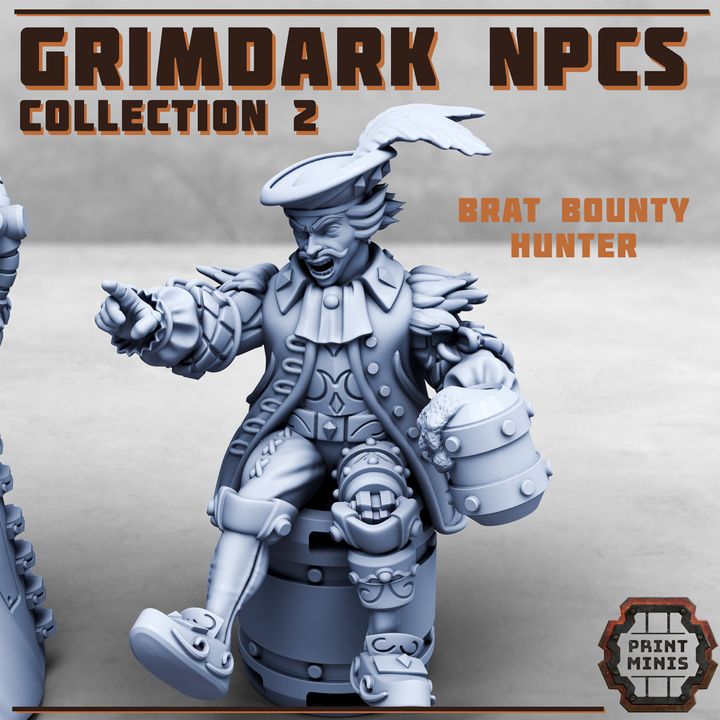 3D Printable Grimdark NPCs Kit 2.0 by Print Minis