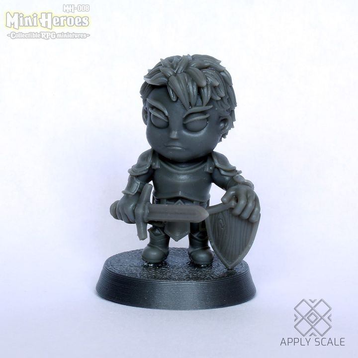 3D Printable Mini Heroes - Collectible RPG Miniatures (Fighter, Warrior ...