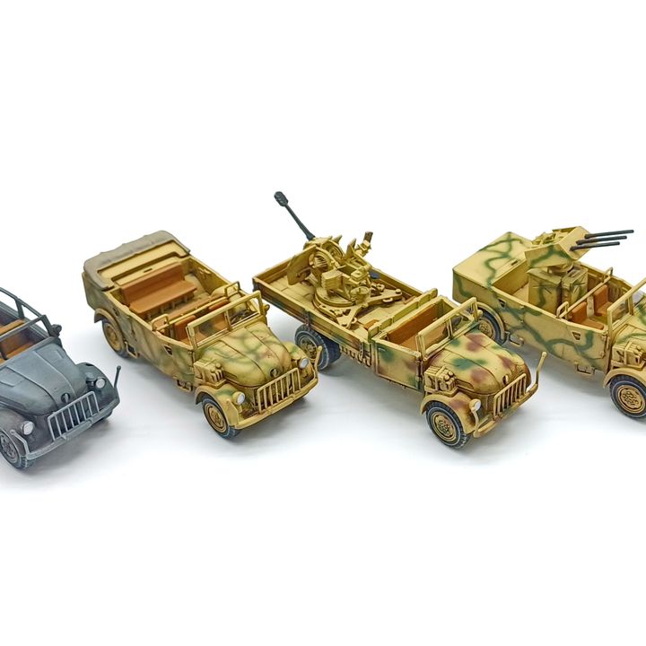 3D Printable STL PACK - 16 STEYR+HORCH+MERCEDES BENZ Military cars of ...