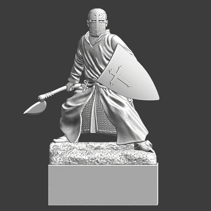 3D Printable Medieval Leper knight in battle - Display by Northern ...