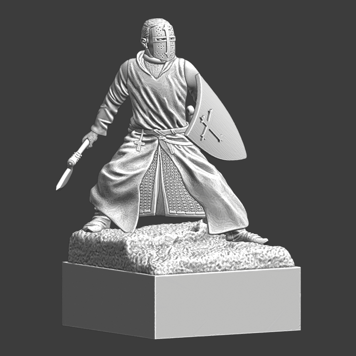 3D Printable Medieval Leper knight in battle - Display by Northern ...