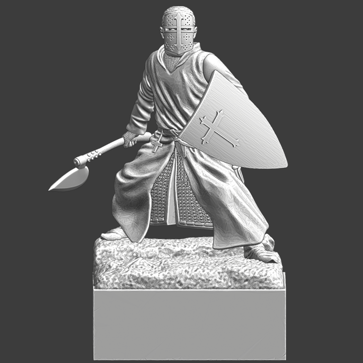 3D Printable Medieval Leper knight in battle - Display by Northern ...