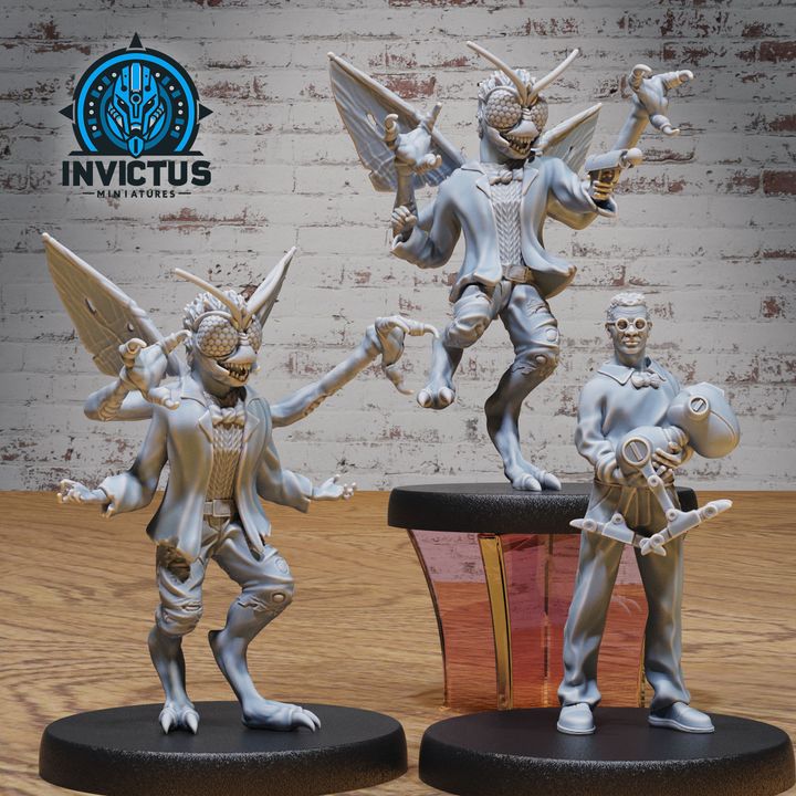 3D Printable Doctor Fly Set / Cyberpunk Humanoid Insect Hero ...