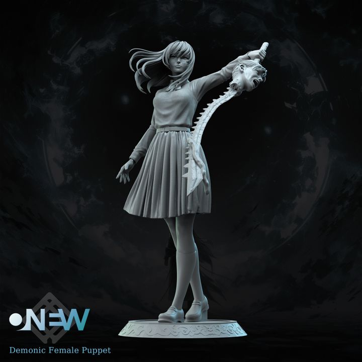 3D Printable Demonic Female Puppet by ONew