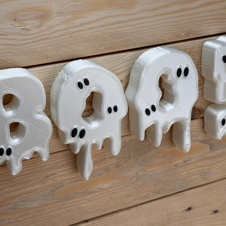 3D Printable BOO! wall mounted word decor by ENIQUE3D