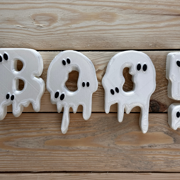 3D Printable BOO! wall mounted word decor by ENIQUE3D