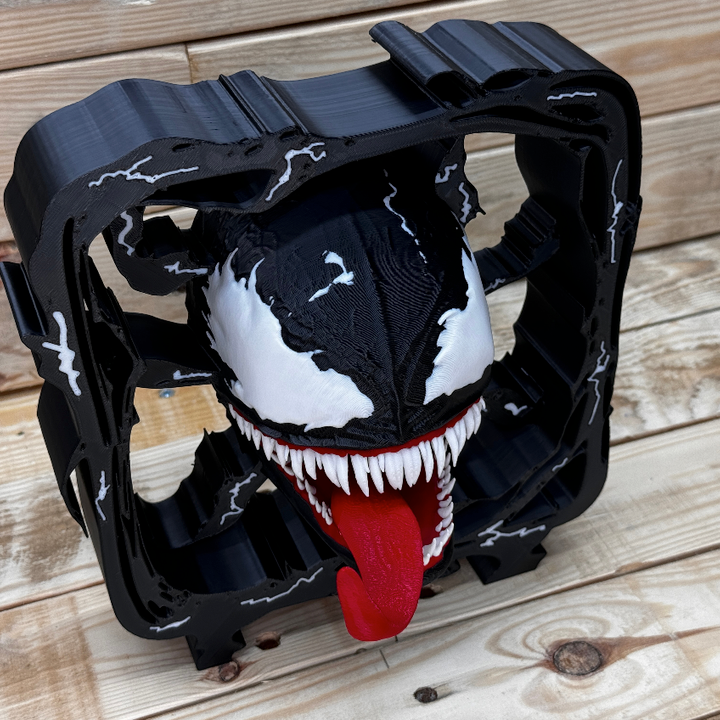 3D Printable Venom inspired framed bust by ENIQUE3D