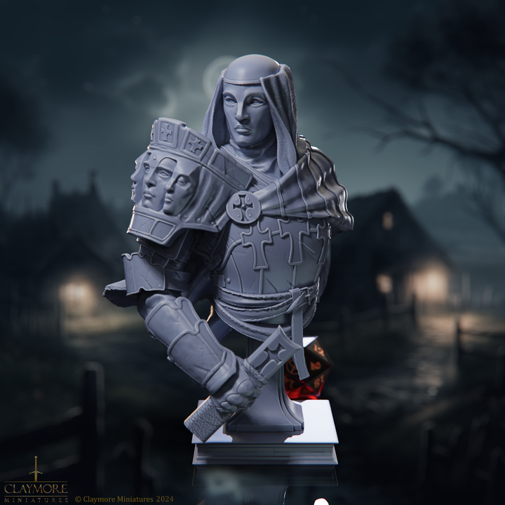 3D Printable Balduin, the Redeemer - Bust by Claymore Miniatures