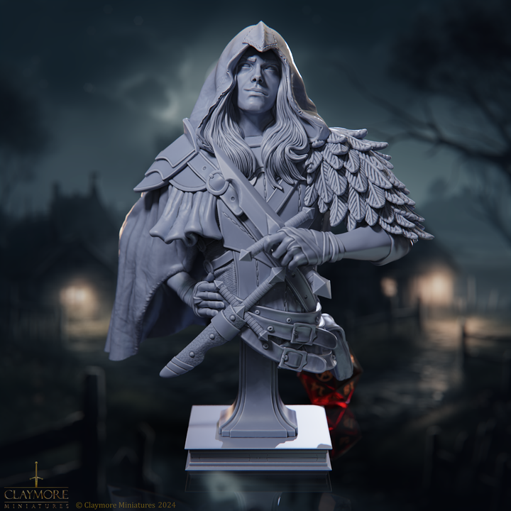 3D Printable Valen, the Rogue Raven - Bust by Claymore Miniatures