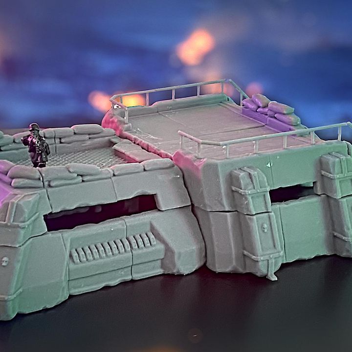 3D Printable Warset modular large bunker by BLACK COG Workshop