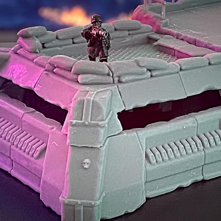 3D Printable Warset modular large bunker by BLACK COG Workshop