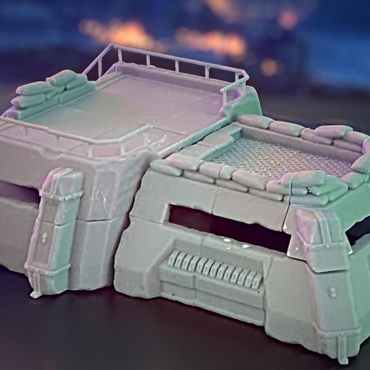 3D Printable Warset modular large bunker by BLACK COG Workshop