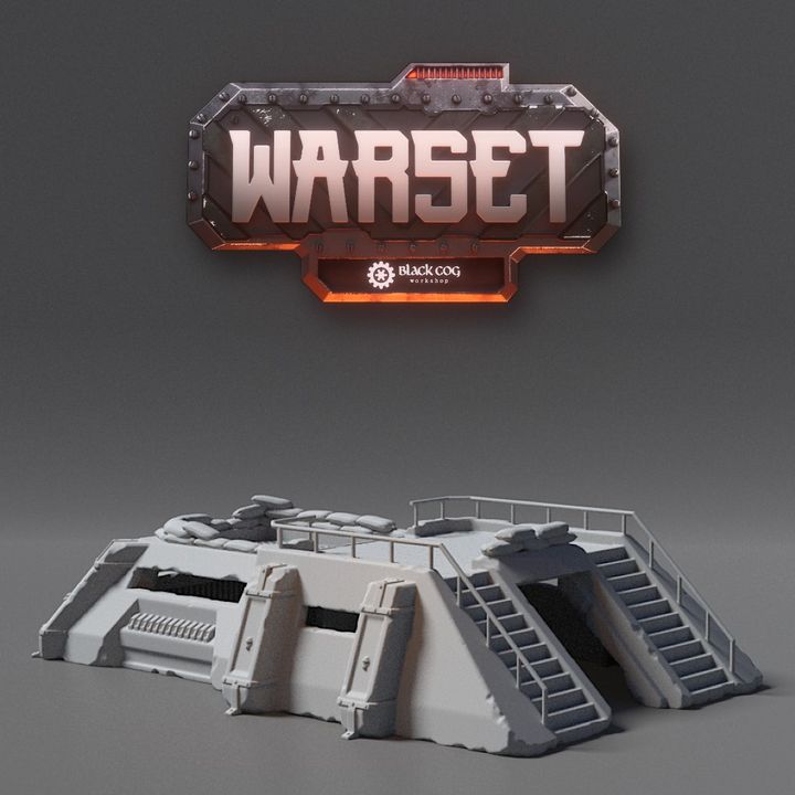 3D Printable Warset modular large bunker by BLACK COG Workshop