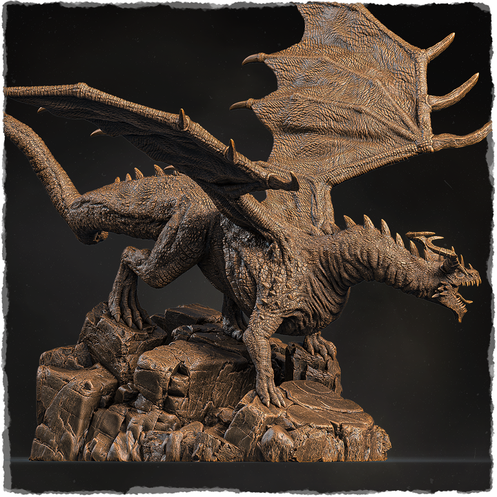 3D Printable South European Dragon (mouth open) by Evox Arts
