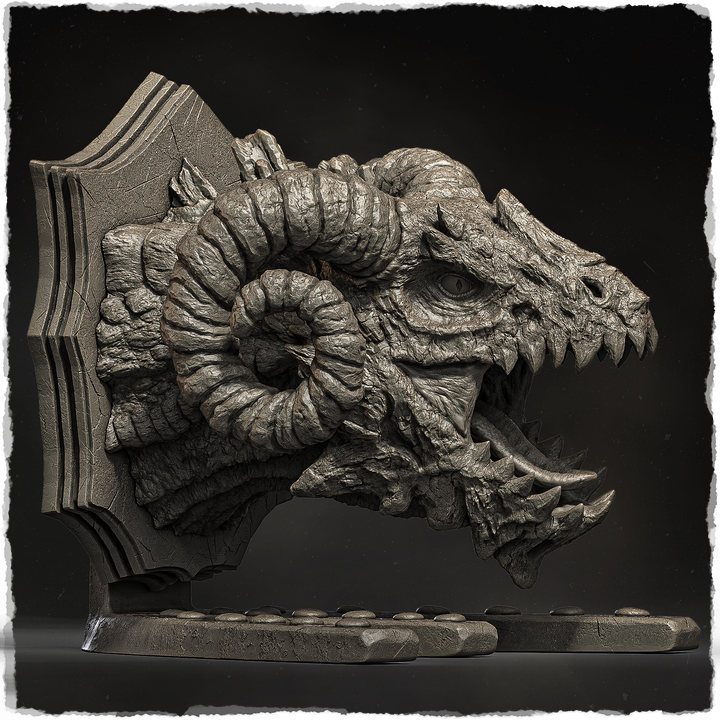 3D Printable Icelandic Dragon (head trophy) by Evox Arts