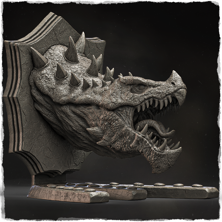 3D Printable Taldragar (head trophy) by Evox Arts