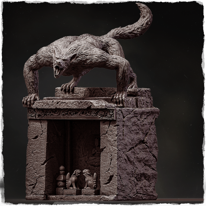 3D Printable Lang Yao, the Wolf Demon by Evox Arts