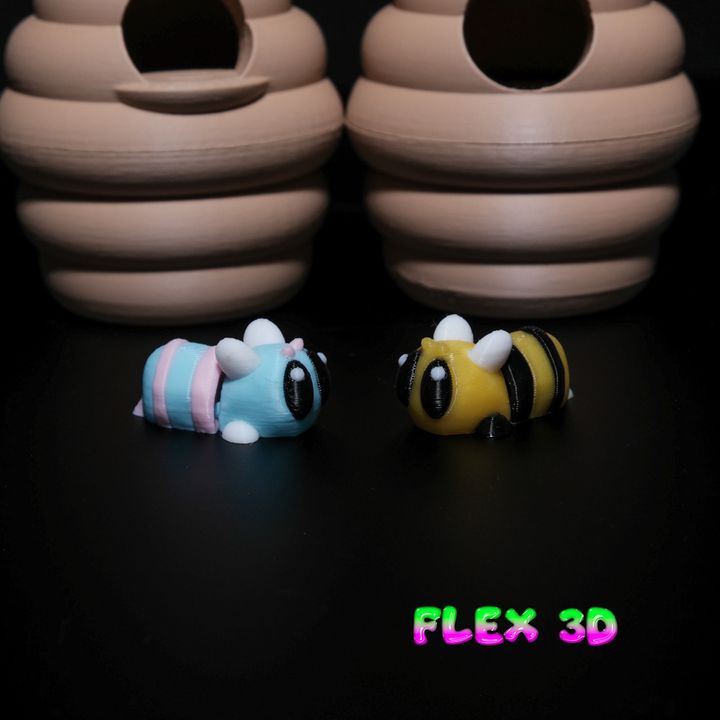 3D Printable Flex 3D Bee Chunky and Bee Hive Eggs by Flex 3D