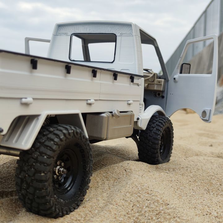 3D Printable Crawler Kei Flatbed - 1/10 RC body attachment by Ian Jim