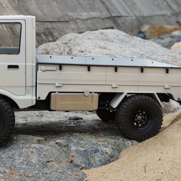3D Printable Crawler Kei Flatbed - 1/10 RC body attachment by Ian Jim