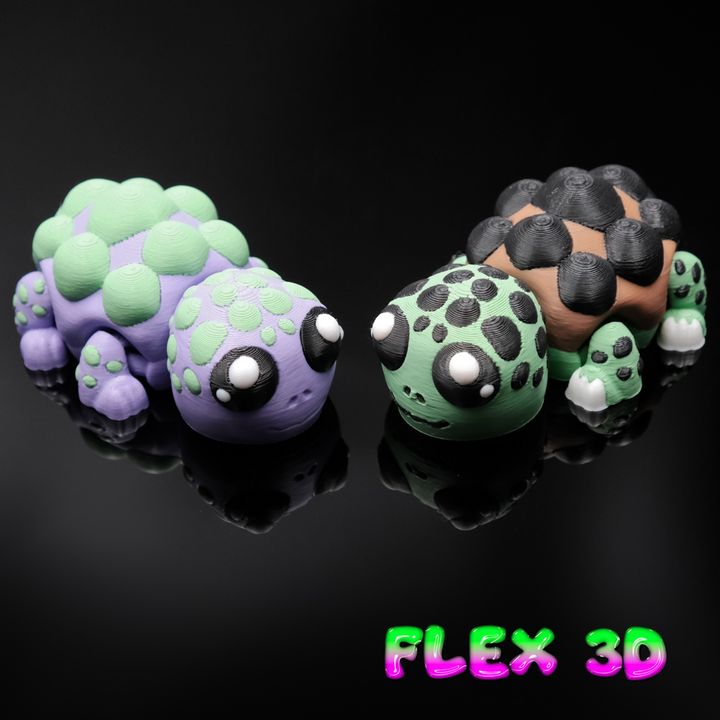 3D Printable Flex 3D Turtle Chunky by Flex 3D