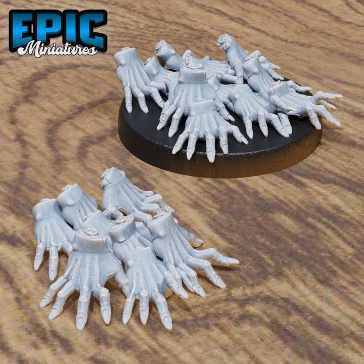 3D Printable Crawling Hand Swarm Set / Nightmare Encounter / Hell Spawn ...