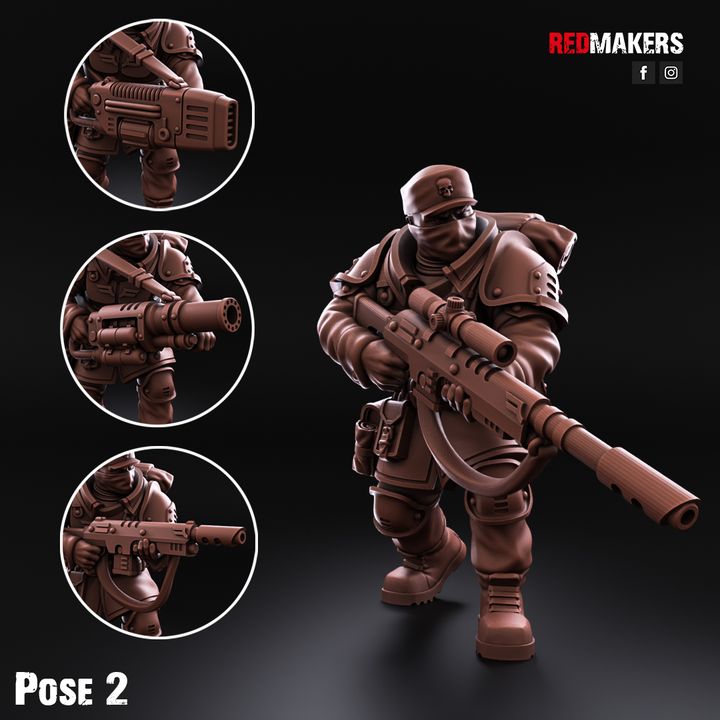 3D Printable Shock Troops – Command Squad of the Imperial Force by RedMakers