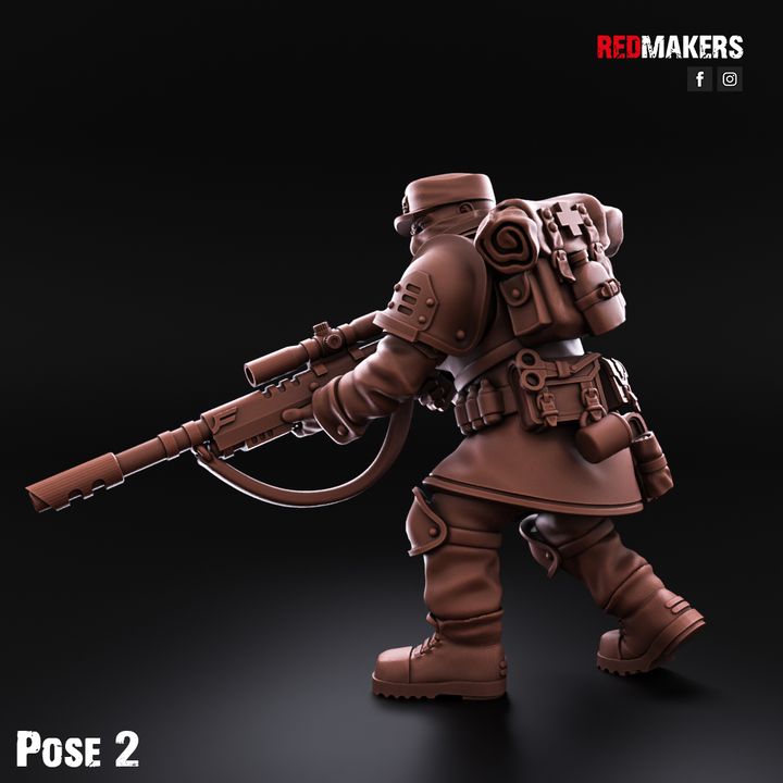 3D Printable Shock Troops – Command Squad of the Imperial Force by RedMakers