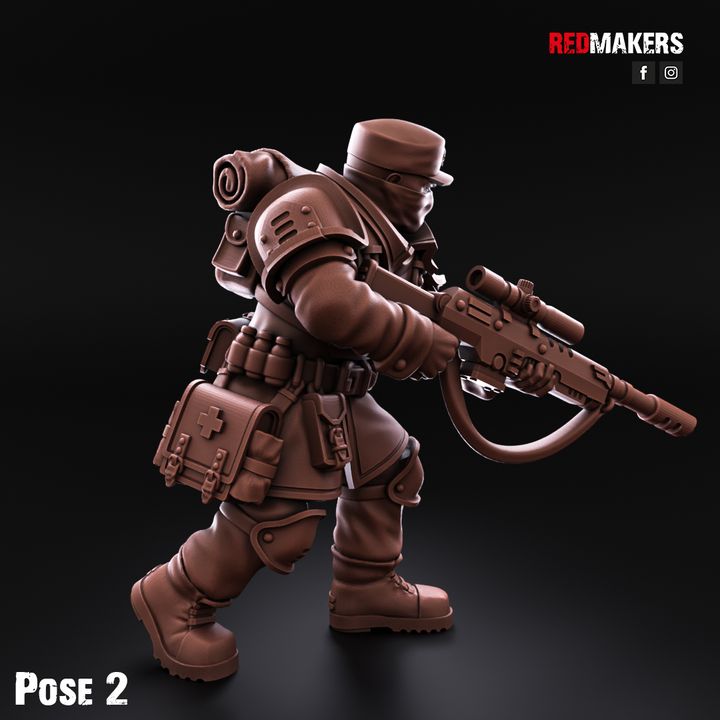 3D Printable Shock Troops – Command Squad of the Imperial Force by RedMakers