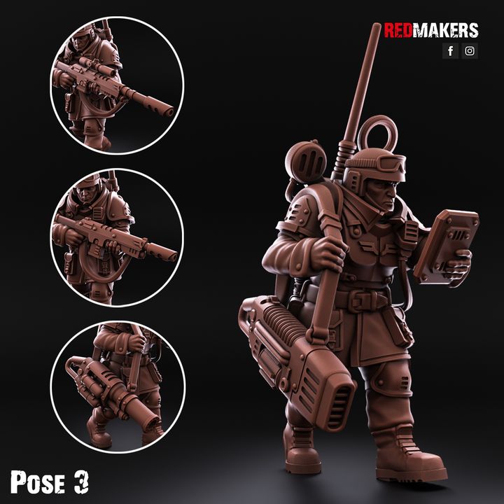 3D Printable Shock Troops – Command Squad of the Imperial Force by RedMakers