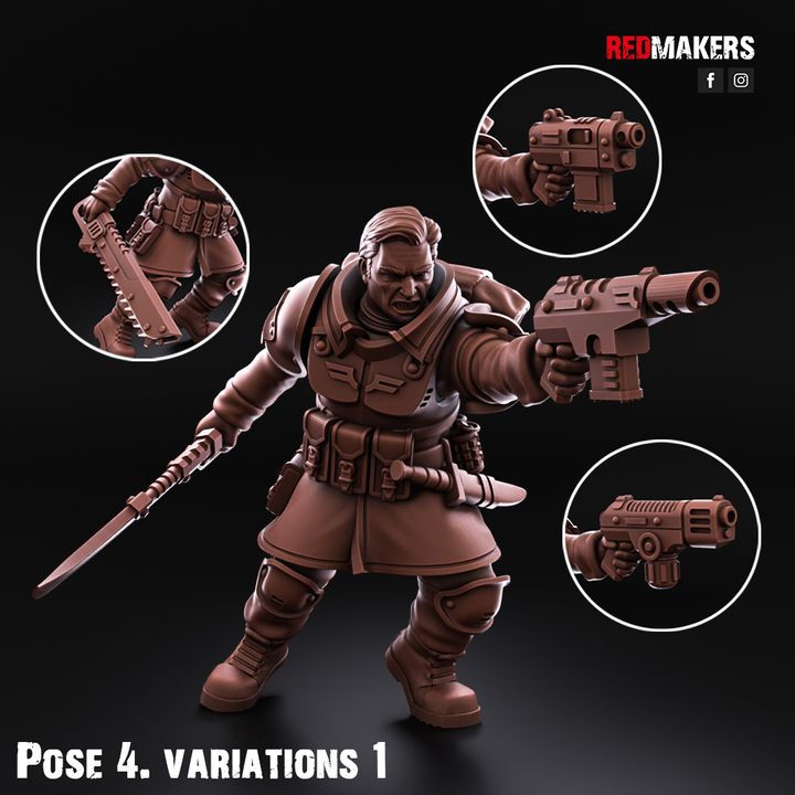 3D Printable Shock Troops – Command Squad of the Imperial Force by RedMakers