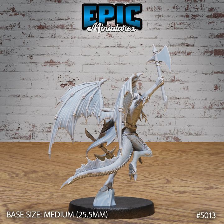 3D Printable Draconic Demon Silver Attack / Winged Fire Lord ...
