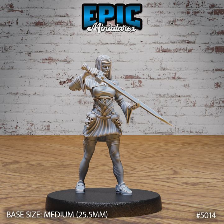 3D Printable Dark Nun / Evil Priestess Warrior / Demonic Female Soldier ...