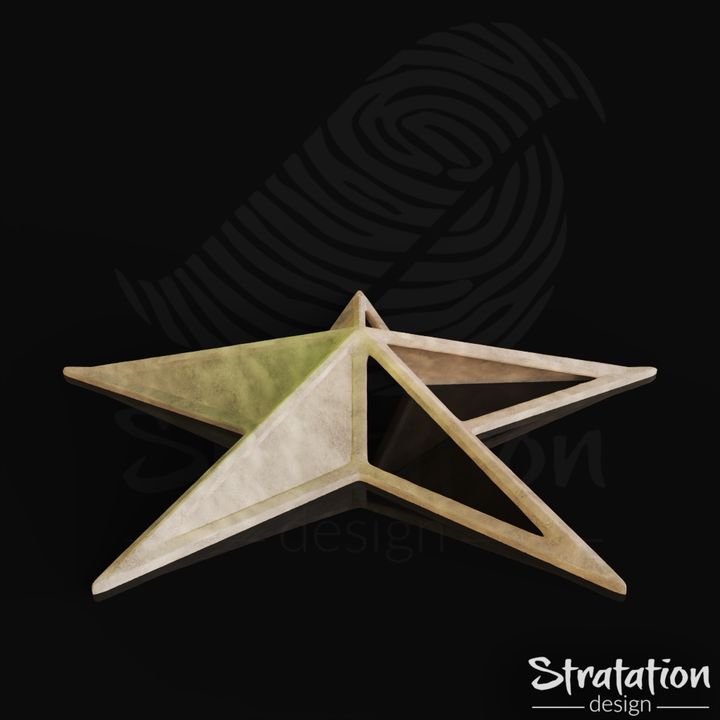 3D Printable Prism Star Ornament by Stratation Design