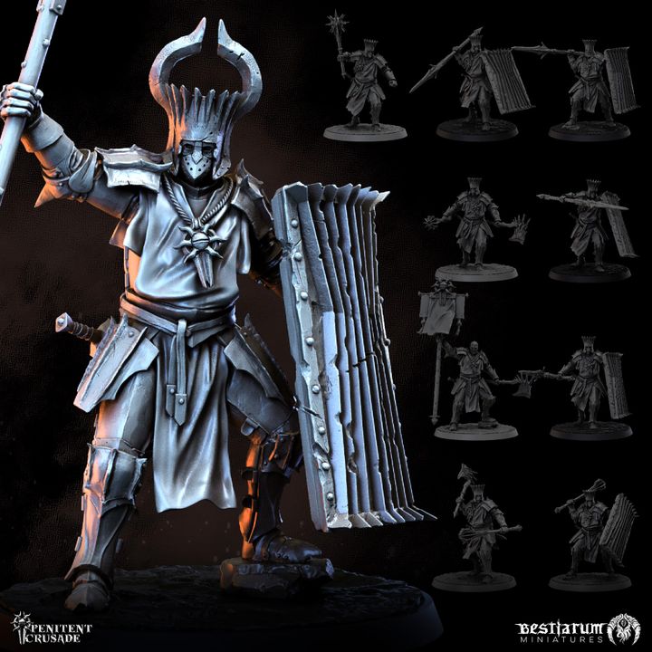 3D Printable Bulwarks: Multipart Kit | Penitent Crusade | Paladin by ...