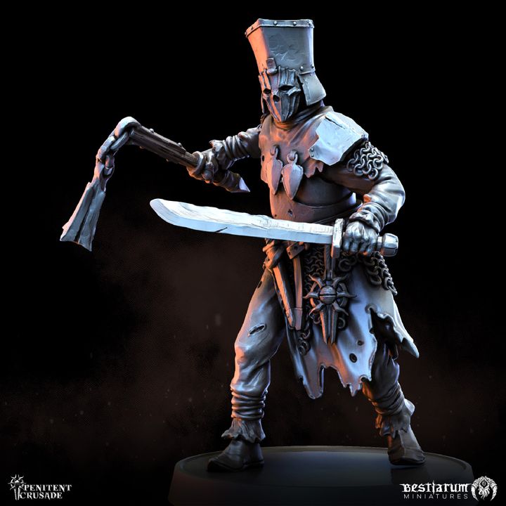 3D Printable Supplicant: Multipart Kit | Penitent Crusade | Paladin by ...