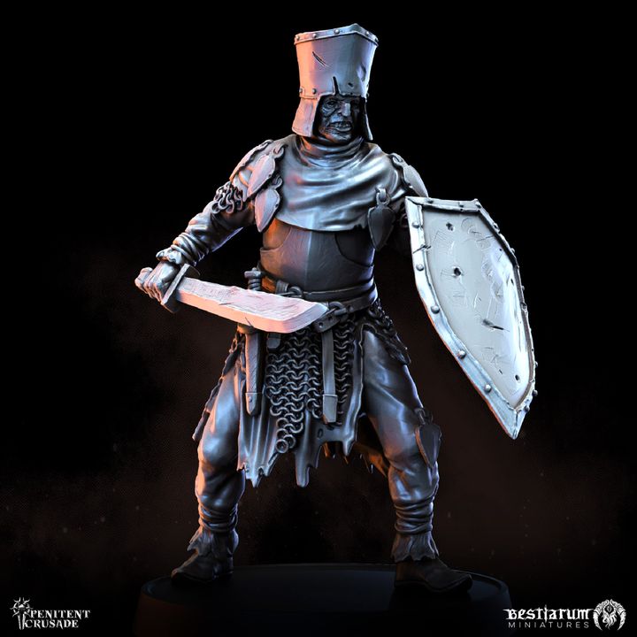 3D Printable Supplicant: Multipart Kit | Penitent Crusade | Paladin by ...