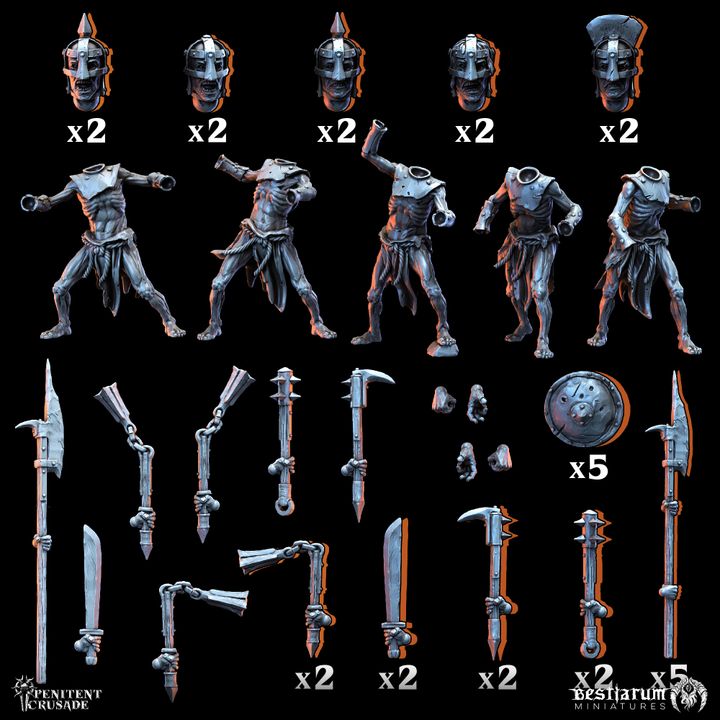 3D Printable Husks: Multipart Kit | Penitent Crusade | Wretches by ...