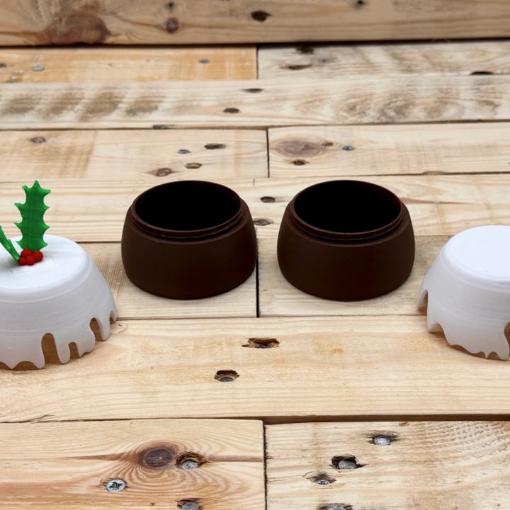 3D Printable Christmas Pudding Container by ENIQUE3D